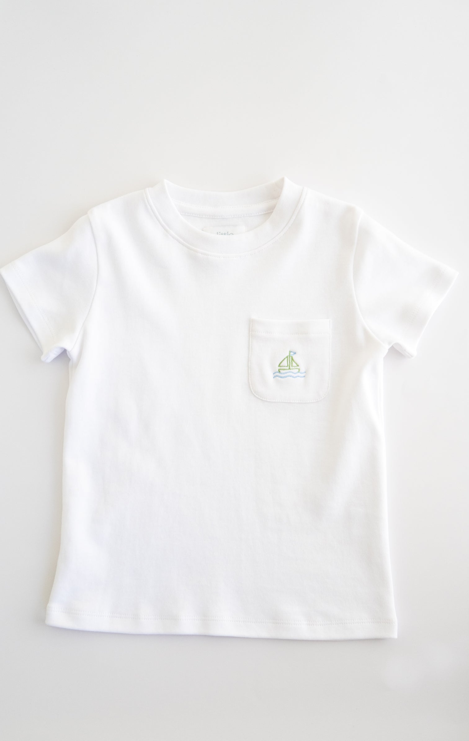 Jackson Pocket Tee - White – Little Paper Kids